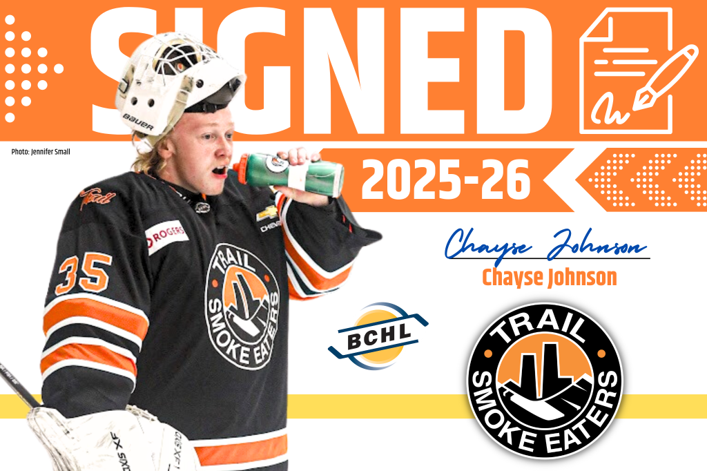 Smokies Sign Chayse Johnson | Trail Smoke Eaters